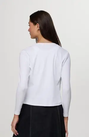 BY TESS COLLECTION Ribbed Tank Twinset - White