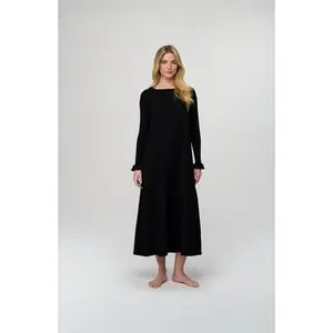 BY TESS COLLECTION Ana Ribbed Midi Dress - Black