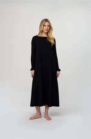BY TESS Collection Ana Ribbed Midi Dress - Black
