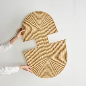 KANJU INTERIORS Maravi Palm Leaves Woven Wall Art - Natural