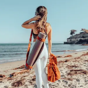 ONE THREAD COLLECTIVE Terracotta Crocheted Mochila Bag