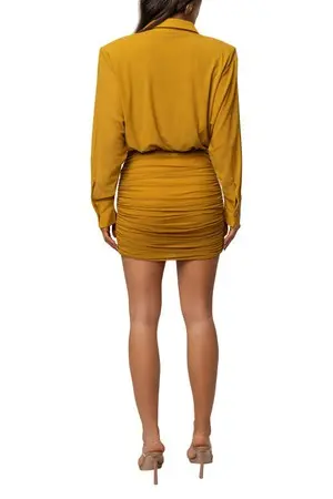JLUXLABEL Leah Plunge Mini Dress - Lime