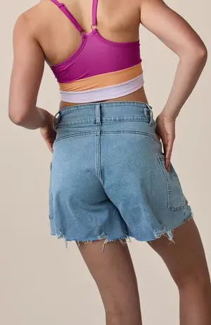 NANI Denim High-rise Relaxed Fit Shorts With Adjustable Waist