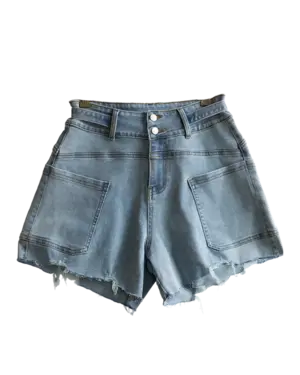 NANI Denim High-rise Relaxed Fit Shorts With Adjustable Waist