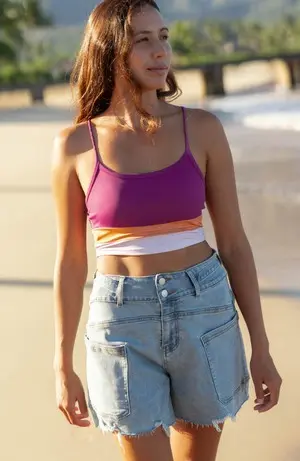 NANI Denim High-rise Relaxed Fit Shorts With Adjustable Waist
