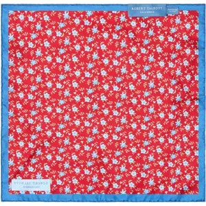 Robert Talbott York Flower Multi Pocket Square Red