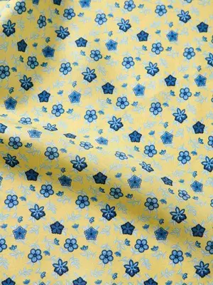 Robert Talbott York Flower Multi Pocket Square - Yellow