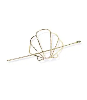 MATR BOOMIE Arnava Shell Hair Pin With Stick - Metallic Gold