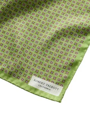 Robert Talbott Colton Reversible Neat/pocket Square - Green