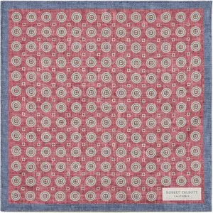 Robert Talbott Colton Reversible Neat/pocket Square - Paisley Red