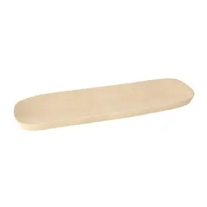 KANJU INTERIORS Organic Wooden Rectangle Bread Platter - Beige