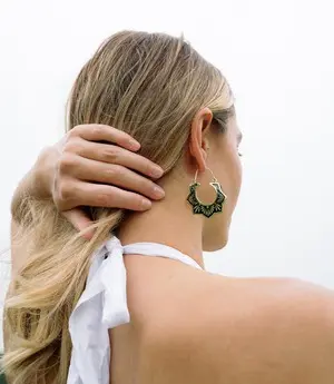 MATR BOOMIE Nisha Lotus Hoop Earrings