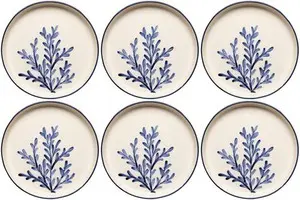 DANICA BRANDS Floren Hand-painted Turkish Dinner Plate - Blue