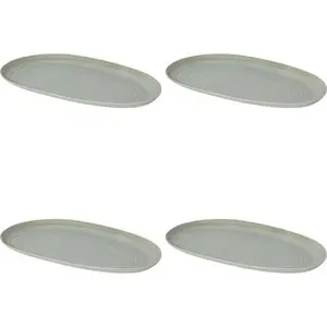 DANICA BRANDS Set Of 4 Oval Platter 10.5 Inch - Sage