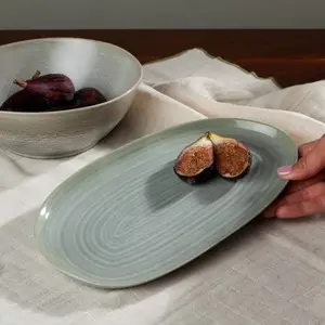 DANICA BRANDS Set Of 4 Oval Platter 10.5 Inch