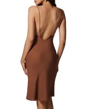 Kiki De Montparnasse Georgette V-back Slip Dress