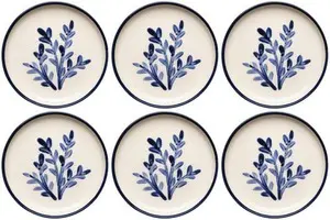 DANICA BRANDS Floren Hand-painted Turkish Appetizer Plate - Blue