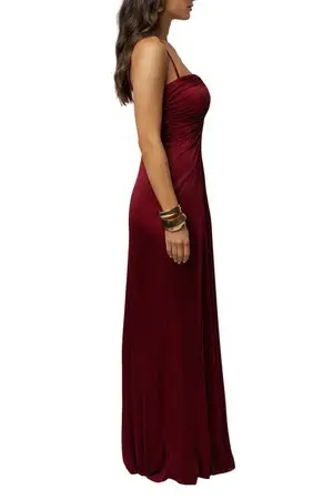 JLUXLABEL Auric Deep Plunge Maxi Dress