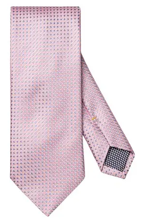 Eton Micro Silk Jacquard Neck Tie - Medium Pink
