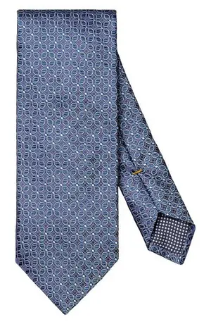 Eton Medallion Silk Neck Tie - Navy