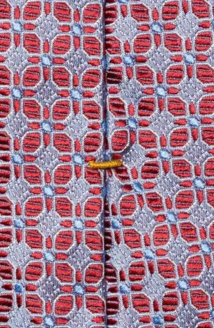 Eton Medallion Silk Neck Tie - Red