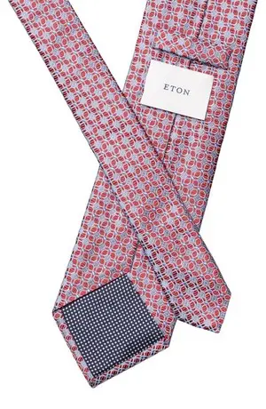 Eton Medallion Silk Neck Tie - Red