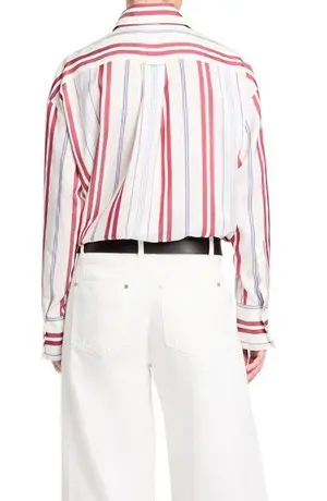 TWP Big Joe Stripe Silk Button-up Shirt