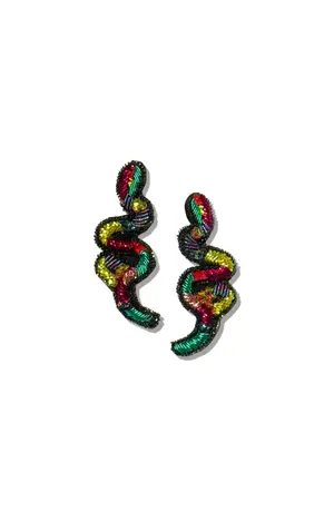 SIMITRI Kaa Serpent Earrings - Multi