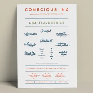 CONSCIOUS INK Gratitude Variety 10-pack - Black