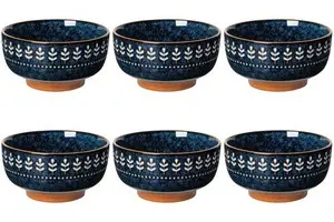 DANICA BRANDS Nightbloom Dessert Bowl - Blue