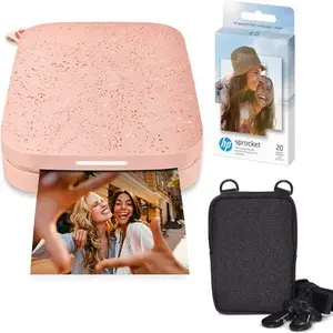 HP Sprocket 2x3 Photo Printer With Zink Paper And Carrying Case - Pink