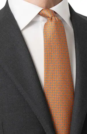 Eton Micro Floral Silk Neck Tie