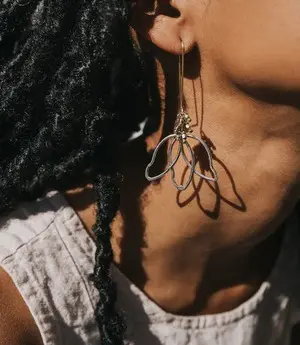 MATR BOOMIE Kairavini Lotus Petal Drop Earrings