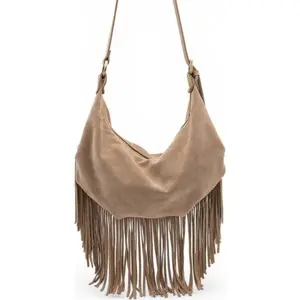 BOLSA NOVA Dallas Suede Fringe Hobo Bag