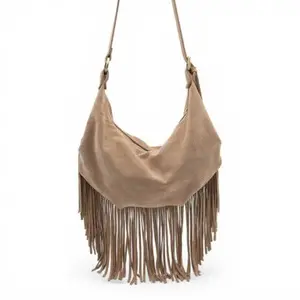 BOLSA NOVA Dallas Suede Fringe Hobo Bag