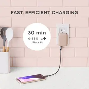 SATECHI Onthego 67w Slim Wall Charger - Desert Rose