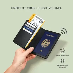 SATECHI Vegan Leather Findall Passport Cover - Black