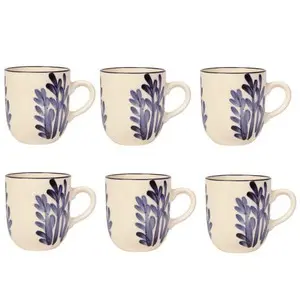 DANICA BRANDS Floren Hand-painted Turkish Mug - Blue