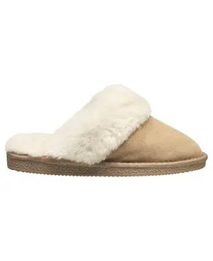 French Connection Sheepskin Scuff Slippers - Slate