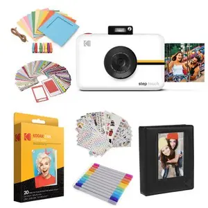KODAK Step Touch Instant Print Camera Bundle With Photo Album And Zink Paper - White
