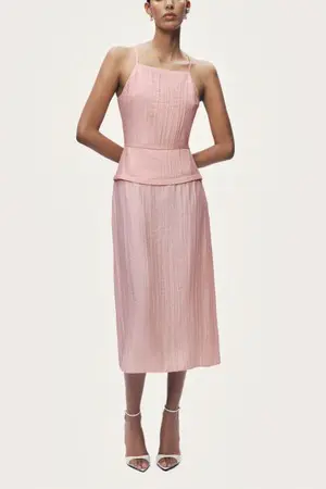 NOCTURNE Spaghetti Strap Maxi Dress - Pink