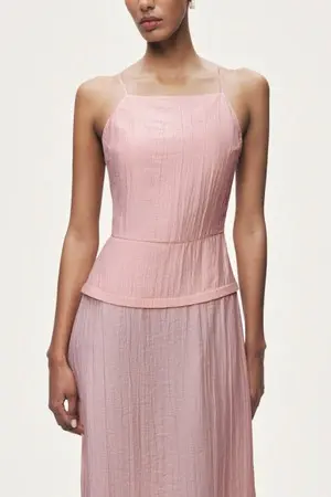 NOCTURNE Spaghetti Strap Maxi Dress - Pink