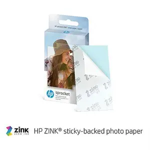 HP Sprocket Portable Photo Printer Bundle With Zink Paper And Carrying Case - White