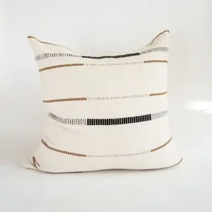KANJU INTERIORS Mason Hand-loomed Cotton Pillow - Natural