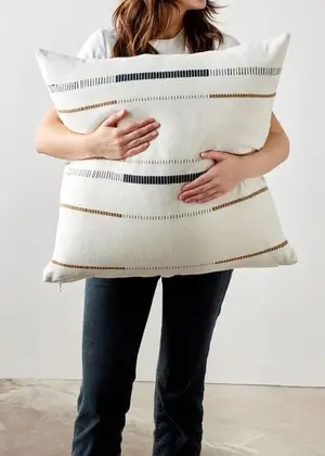 KANJU INTERIORS Mason Hand-loomed Cotton Pillow