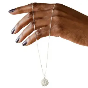 KANJU INTERIORS Protea Hand-sculpted Porcelain Floral Necklace
