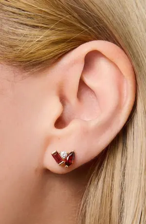 LITTLE SKY STONE Seraphina And Moissanite Stud Earrings