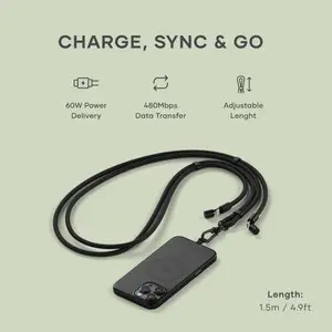 SATECHI Onthego Usb C Lanyard Cable - Black