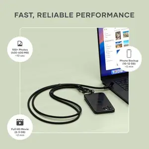SATECHI Onthego Usb C Lanyard Cable - Black