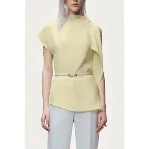NOCTURNE Sleeveless Woven Blouse In Tencel